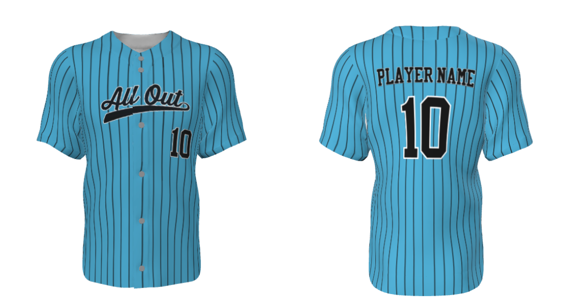 AOA Light Blue Pinstripes – Baseball Addicts